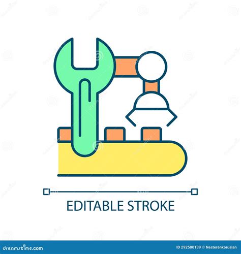 Colorful Thin Line Representing Predictive Maintenance Icon Stock Illustration Illustration Of