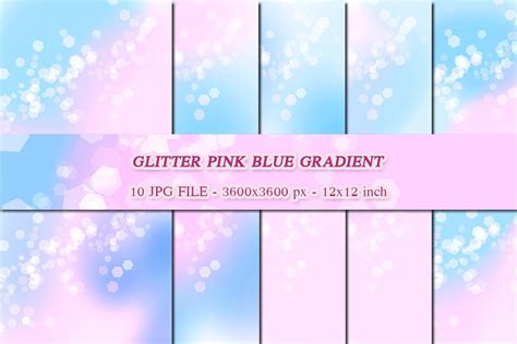 Glitter Pink Blue Gradient Graphic By Daisy World · Creative Fabrica