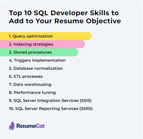 Top 17 Sql Developer Resume Objective Examples Resumecat