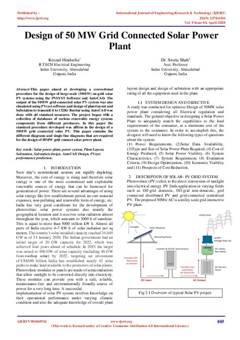 Pdf Detailed Project Report Dpr Of 5 Mw Solar Grid Connected Power Plant Detailed Project