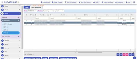 E Filing Process Of CMP Return Via Gen GST Software