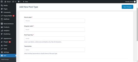 How To Create Custom Post Type Using Acf Advanced Custom Fields In Wordpress Pti Webtech
