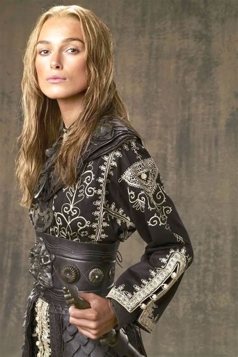 Keira Knightley Posing For The Promos Of The Movie Pirates Of The