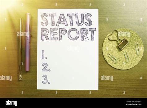 Conceptual Display Status Report Business Approach Update Summary Of Situations As Of A Period