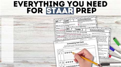 staar summarizing task card fiction and nonfiction text worksheets multiple choice