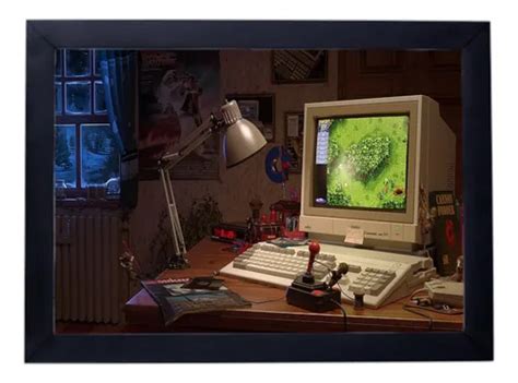 Quadro Decoração Gamer Retro Nerd Computador P Parcelamento sem juros