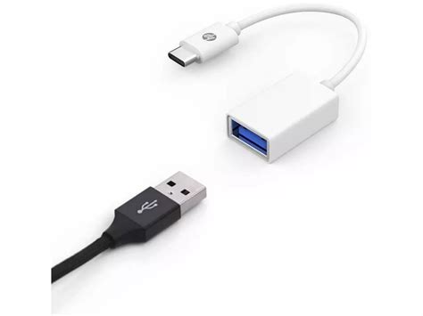 Cabo Adaptador Conversor Usb Tipo A F X Usb Tipo C M Otg Cm Branco Hp Hardstore