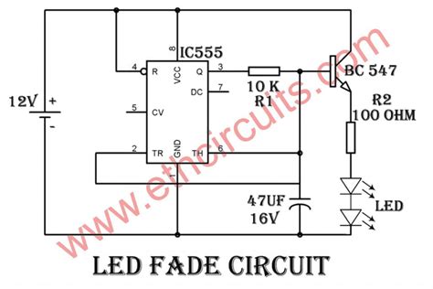 Simple Fading Led Effect Circuit Diagram