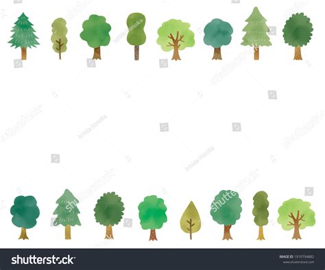 Simple Tree Illustration Icon Set Stock Illustration 1910794882 Shutterstock