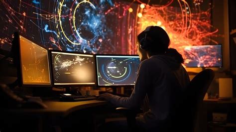 Premium Ai Image A Researcher Decoding Massive Datasets On A High Tech Computer System