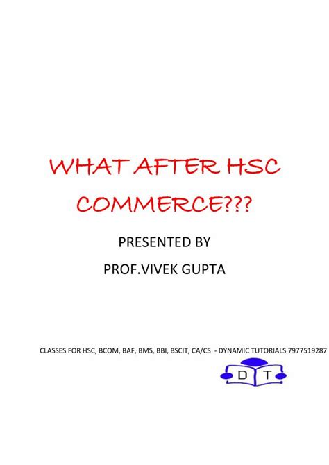 CAREER GUIDANCE WHAT AFTER HSC PowerPoint Slides LearnPick India