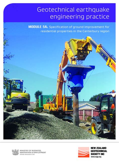 Earthquake Geotechnical Engineering Module 5a Specification For Ground Improvement New