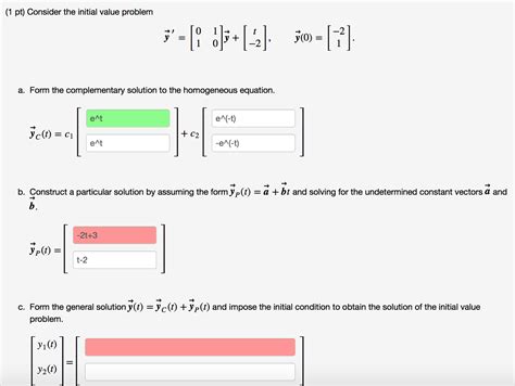 Solved Consider The Initial Value Problem Form The
