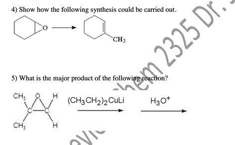 Solved 4 Show How The Following Synthesis Could Be Carried