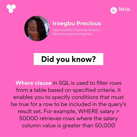 Datascience Sql Database Coding Dataanalytics Didyouknow Precious B