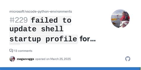 Failed To Update Shell Startup Profile For Nu Issue Microsoft Vscode Python