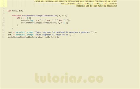 Recursividad Javascript Serie Epsilon