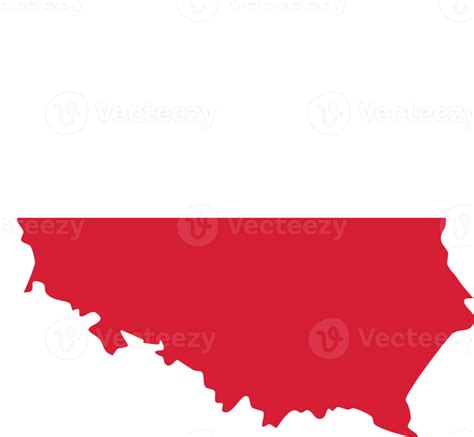 Polonia Mapa Con Nacional Bandera 21623448 Png