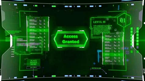 Futuristic Hacking Screen With Ultra Volume Sound And Uhd Interface Green Hacking Screen Animation