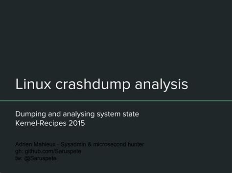 Kernel Crashdump Ppt