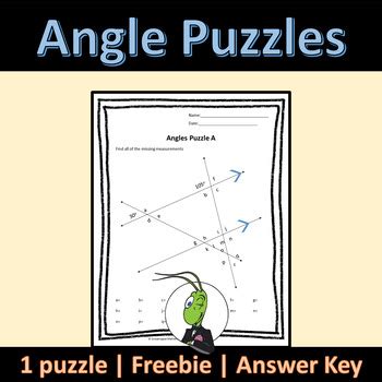 Freebie Angle Relationships Activity To Find Missing Angles In Puzzle Geometry