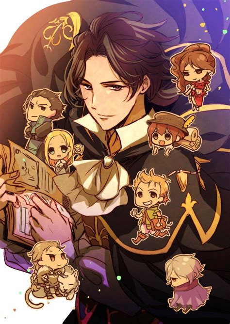 Safebooru 4boys 4girls Alfyn Octopath Traveler Black Hair Blonde
