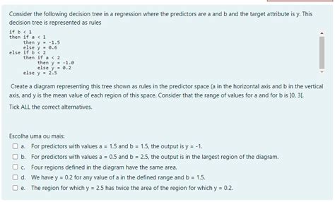 solved consider the following decision tree in a regression