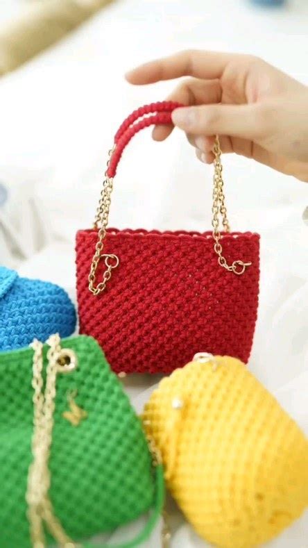 이음마크라메 미니 바스켓백♡ 지플립이 쏘~옥 들어가는 사이즈예요 🌿실용마크라메연구협회의 소중한 디자인입니다