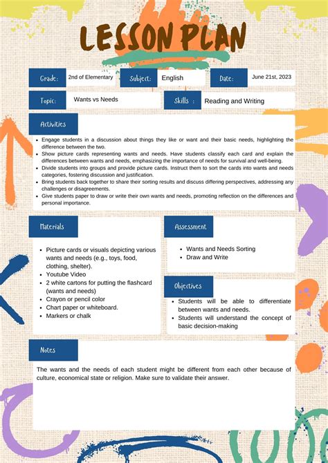 Lesson Plan For 4th Grade Science