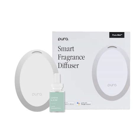 Pura Mini Smart Home Fragrance Diffuser With Linens And Surf Refill 900 03061 The Home Depot