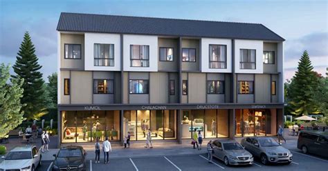 อาคารพาณิชย์สามชั้น ในโครงการ บ้านพฤกษา นวนคร พหลโยธิน