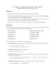 Ps2 Pdf CSCI 2200 Foundations Of Computer Science FoCS Problem Set 2 Document Version 1 1