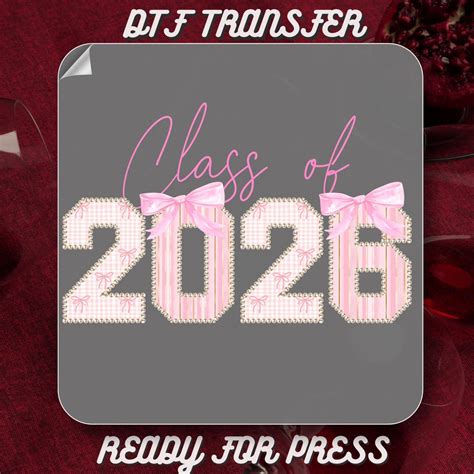 Coquette Laceclass Of 2026 Dtf Transferpreppy Senior Ready To Press