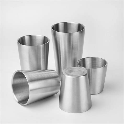 Cốc Inox 304 Uống Nước Cho Quán Cafe Ly Inox Ca Inox Dày Dặn 2 Lớp