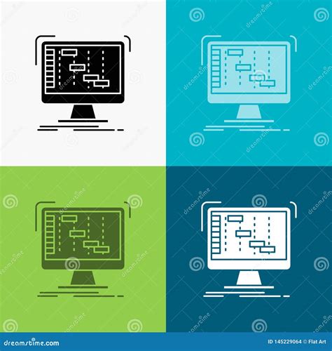Ableton Application Daw Digital Sequencer Icon Over Various Background Glyph Style Design