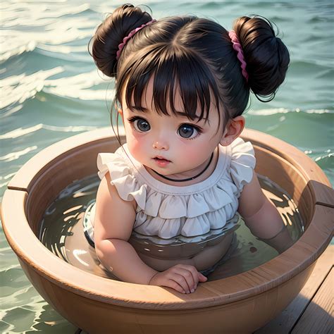 夏季戏水ai萌娃