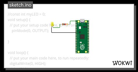 Blink 1 External Led Wokwi Esp32 Stm32 Arduino Simulator