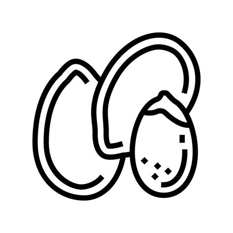 Pumpkin Seed Line Icon Vector Illustration 10189355 Vector Art At Vecteezy