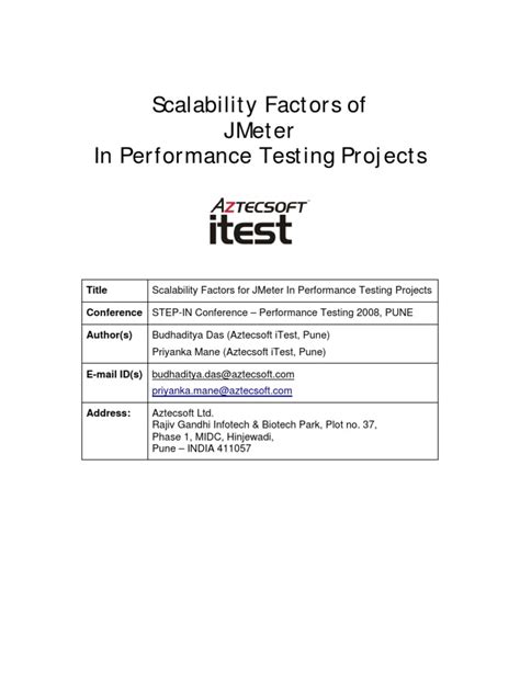 Factors That Impact Jmeters Scalability For Performance Testing Pdf