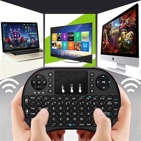 Colorful Backlight English Russian 2 4g Air Mouse Remote Touchpad For Android Tv Box Pc I8 Mini
