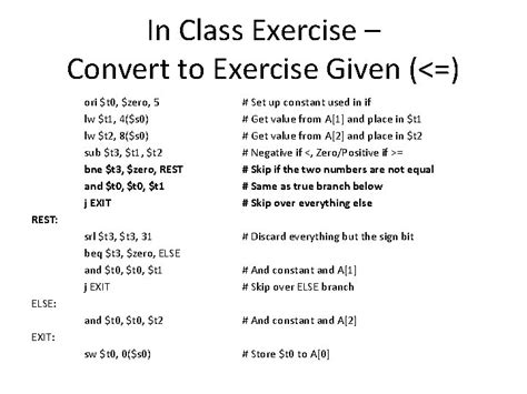 Mips Coding Review Shifting Shift Left Logical Sll