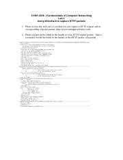 Wireshark Lab Capturing Packets For Analysis Course Hero