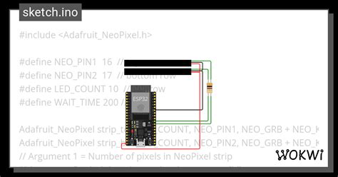 Neopixel Lines 004 Wokwi Esp32 Stm32 Arduino Simulator