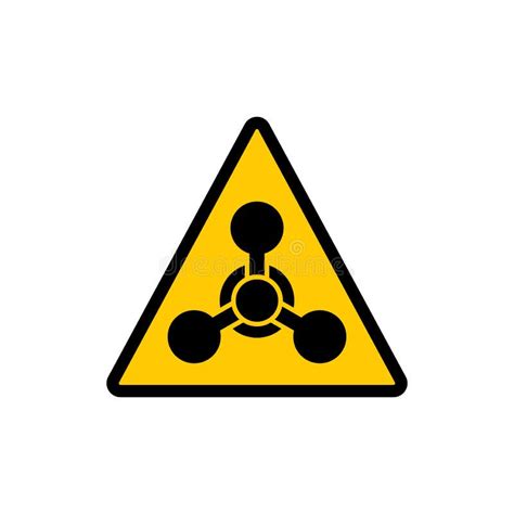 Химический значок опасности Знак лаборатории токсичный Предупреждение химии Вектор