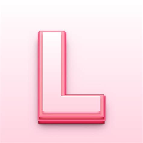 Letter L Pink Letter L 3d Images Hd Letter L 3d Font Donut Pink 3d