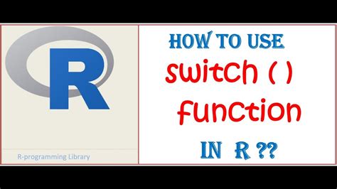 Switch Function In R R Programming Tutorials Youtube