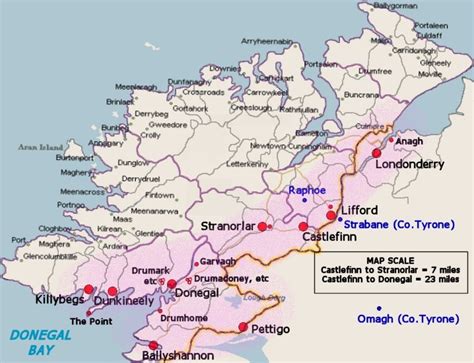 Printable Map Of Donegal
