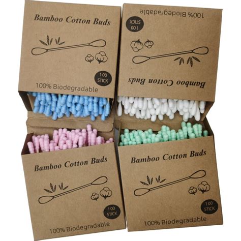 Eco Biodegradable Bamboo Cotton Swabs Compostable Vicedeal