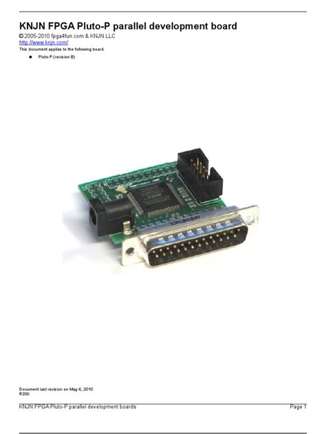 Knjn Fpga Pluto P Board Pdf Field Programmable Gate Array Electronics
