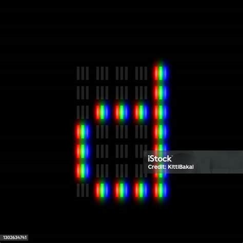 광채 빨간색 녹색파란색 픽셀 벡터 일러스트와 Rgb 픽셀 글꼴 문자 0명에 대한 스톡 벡터 아트 및 기타 이미지 0명 3차원 형태 개체 그룹 Istock